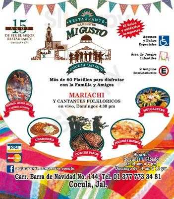 Mi Gusto Es Cocula, Cocula - Carretera a Barra de Navidad 144 - Menú y ...